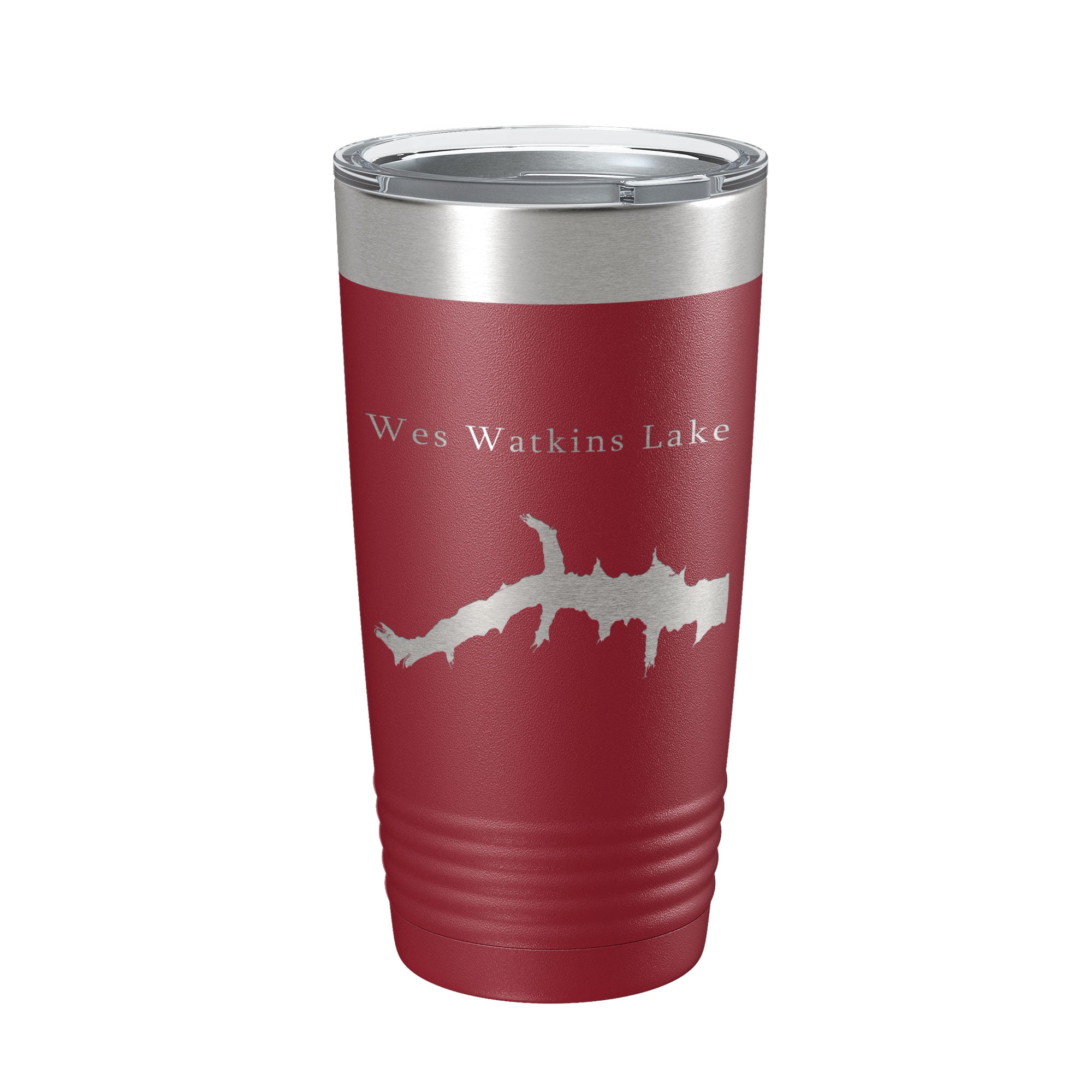 Wes Watkins Lake Map Tumbler Travel Mug Insulated Laser Engraved Coffee ...