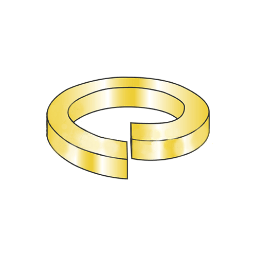MS35338-44 / 1/4" Mil-Spec Split Lock Washers / Steel / Zinc Yellow ...