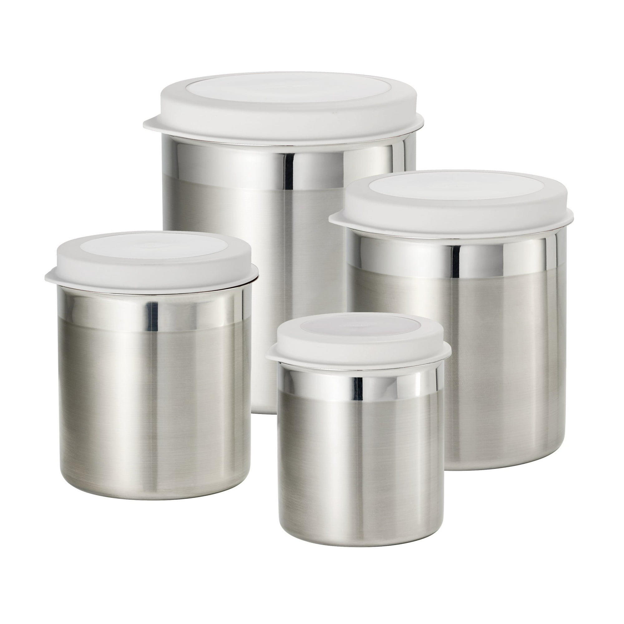 Click here for Tramontina 4-Piece Stainless Steel Canister Set Wi... prices