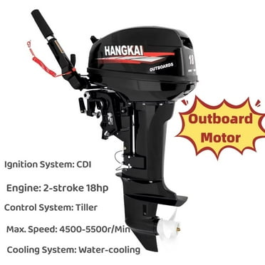 Kuda 4 Stroke 9.9 HP Horse Power Outboard Motor Tiller, 5000 RPM, 17.9 ...