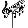 Music Notes Birthday Cake Topper 3PCS Musical Notes Acrylic Cupcake ...