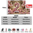 2nd Birthday Party Backdrop, Luxury Pink Gold Themed Decor Background ...