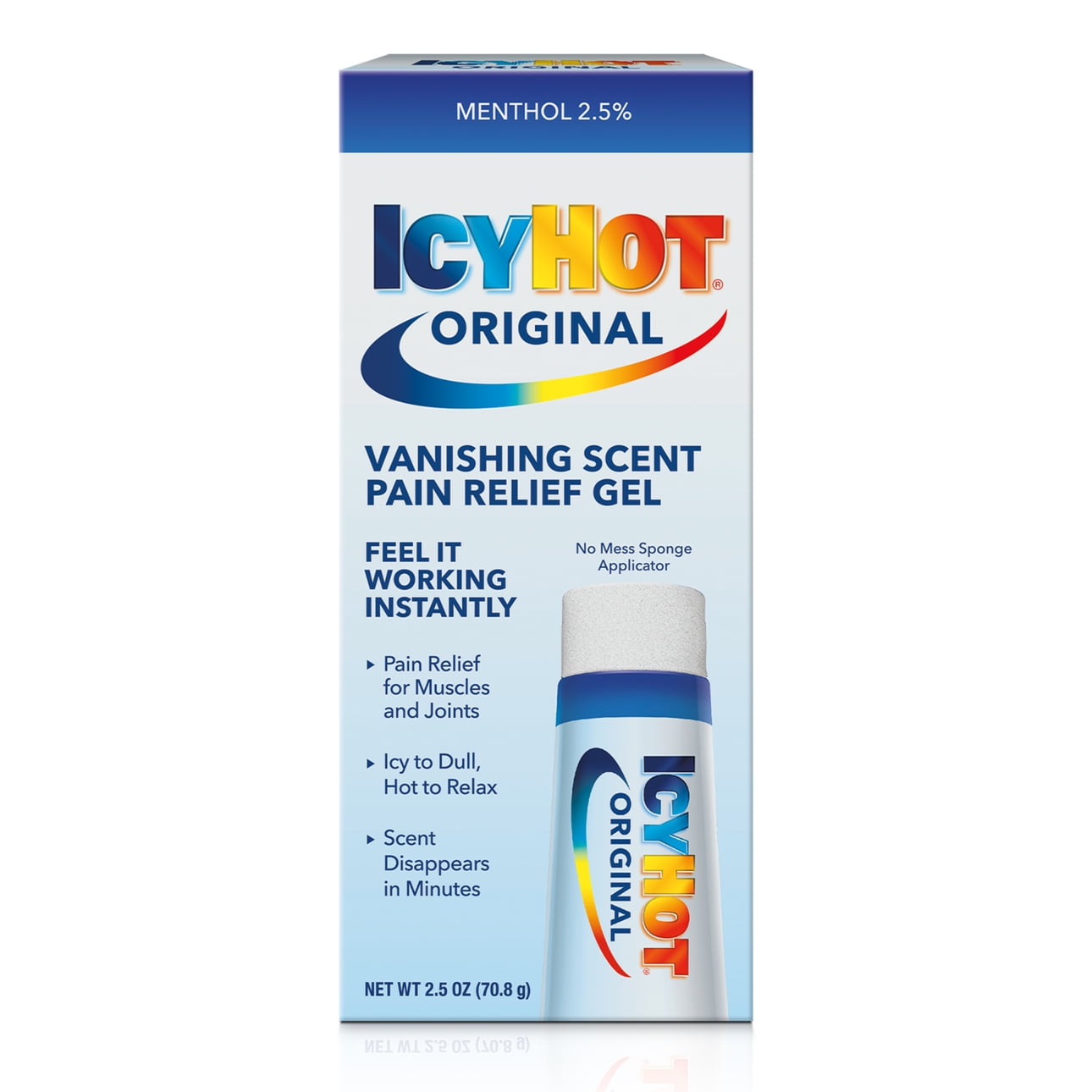 Icy Hot Vanishing Scent Pain Relief Gel With Menthol, 2.5 oz - Walmart.com