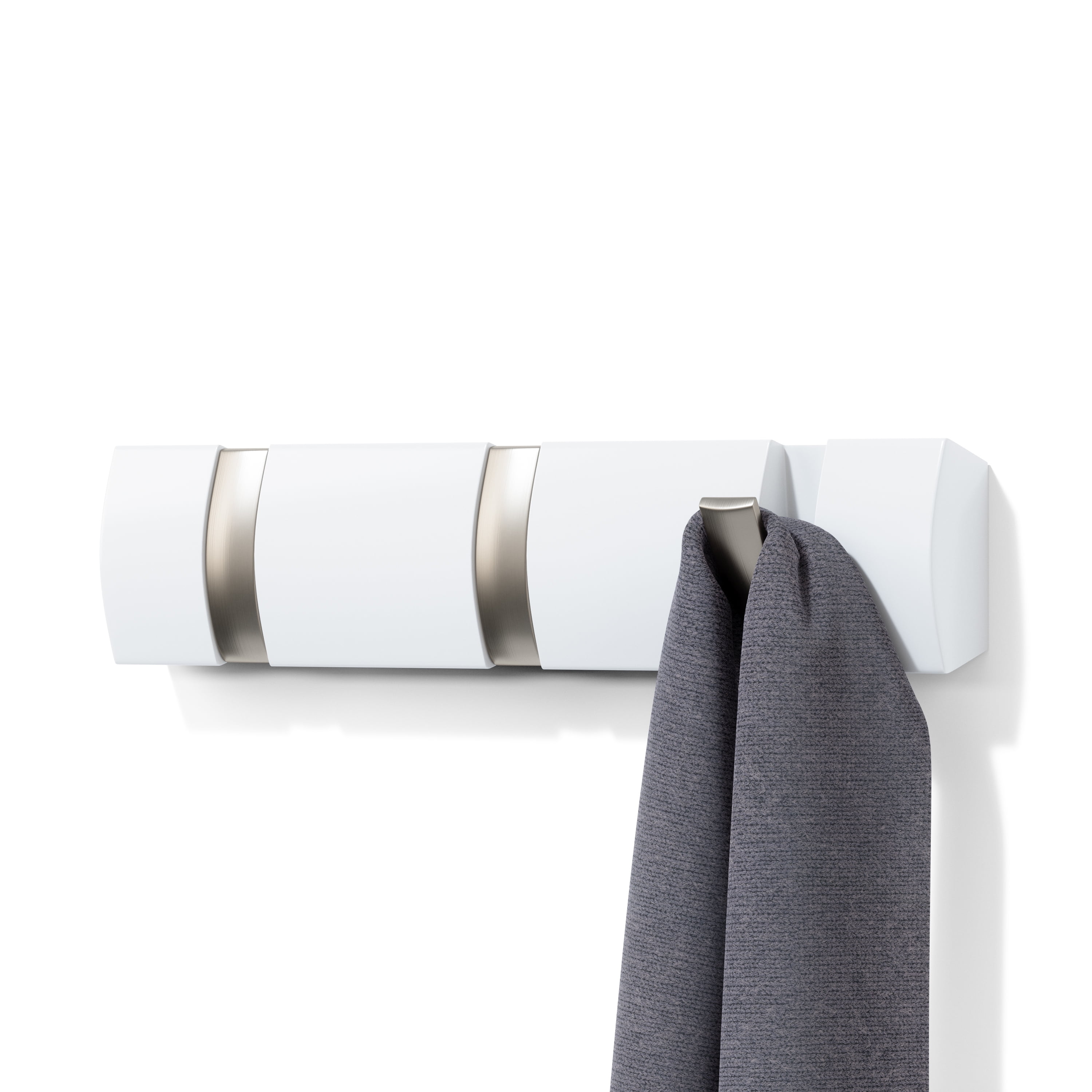 Umbra Flip 3 Hook Wall Mounted Coat Rack White - Walmart.com