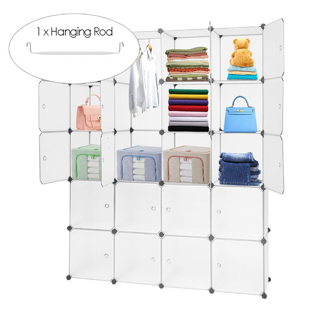 20 Cubes Cube Storage Organizer Portable Wardrobe Closet Multi-Use DIY ...