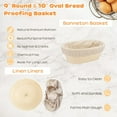 Sourdough Starter Kit, 9" Round & 10" Oval Banneton Bread Proofing ...