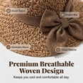 Straw Hat with Retro Bow, Versatile Retro Woven Handmade Straw Hat ...