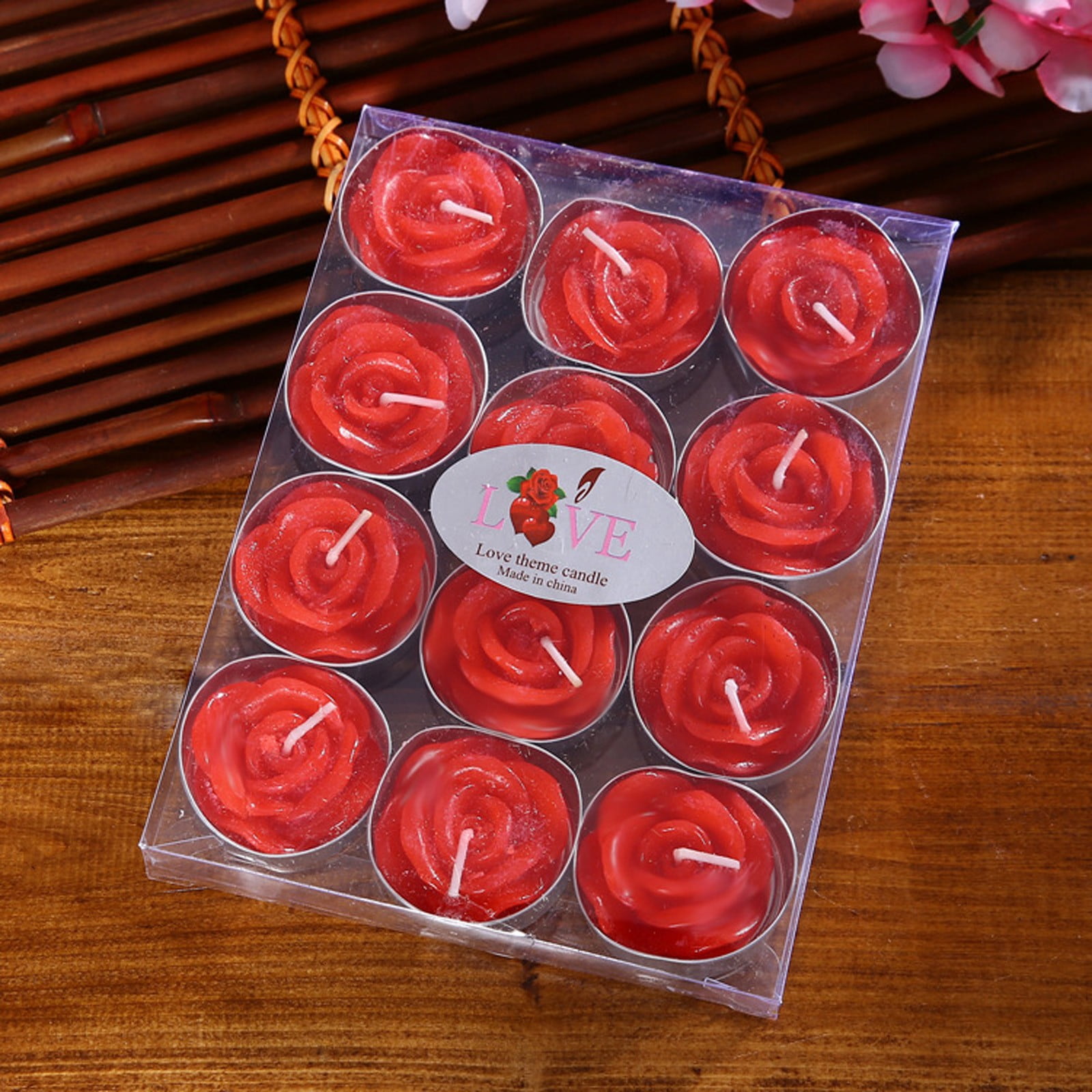 Click here for Unbranded Set Of 12 Rose Tealight Candles For Chri... prices