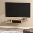 Furinno Indo Wall Mounted Floating Media Console, 47 Inch, Marcy Oak ...