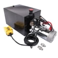 20 Quart Double Acting 12V DC Hydraulic Pump for Dump Trailers - SAE #6 ...