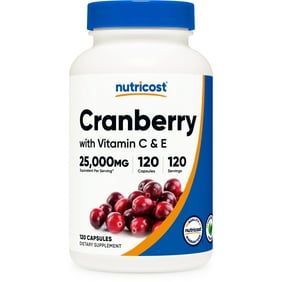 Cranberry 450 MG With Vitamin C 60 Softgels - Walmart.com