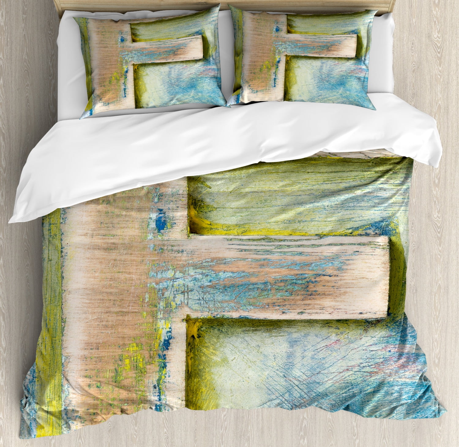 Letter F King Size Duvet Cover Set, Damaged Worn Uppercase F Printing ...