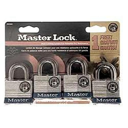 Master Lock 4 Pack No. 3 Padlock 3008D | Walmart Canada