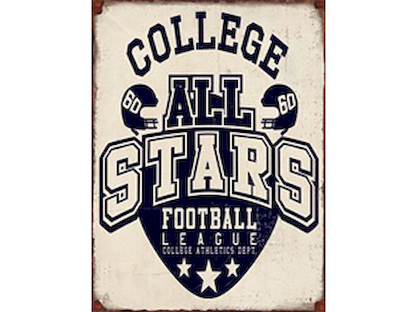 "Allstar Football" Metal Sign - Walmart.com