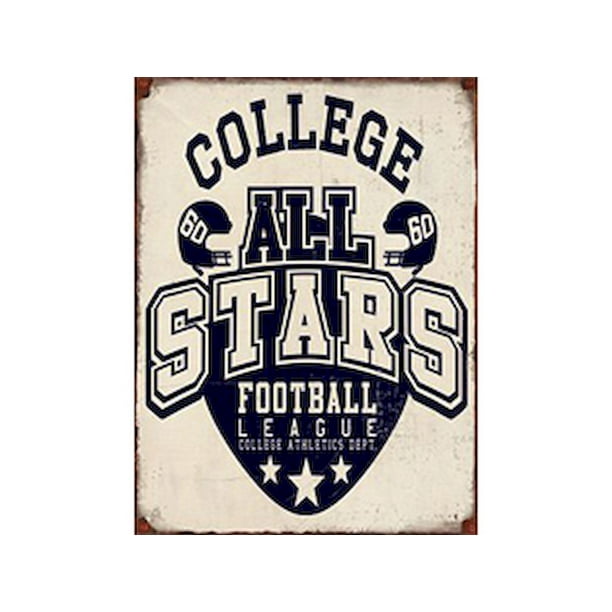 "Allstar Football" Metal Sign - Walmart.com