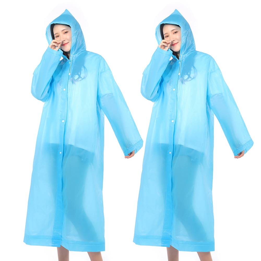 Raincoat, [2 Pack] Portable EVA Rain Jackets Poncho Waterproof Rain ...