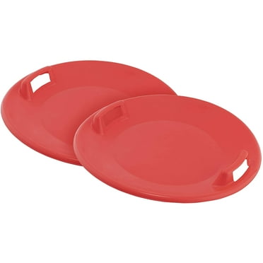 Superio Round Spiral Snow Sled Red 24" Sledding Disc for Kids and ...