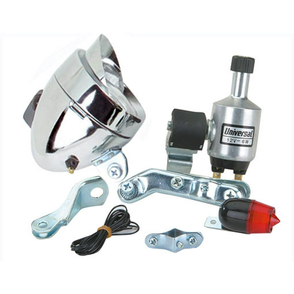 Generator Bullet Light Set W/Visor Chrome. Bike light, bicycle light ...