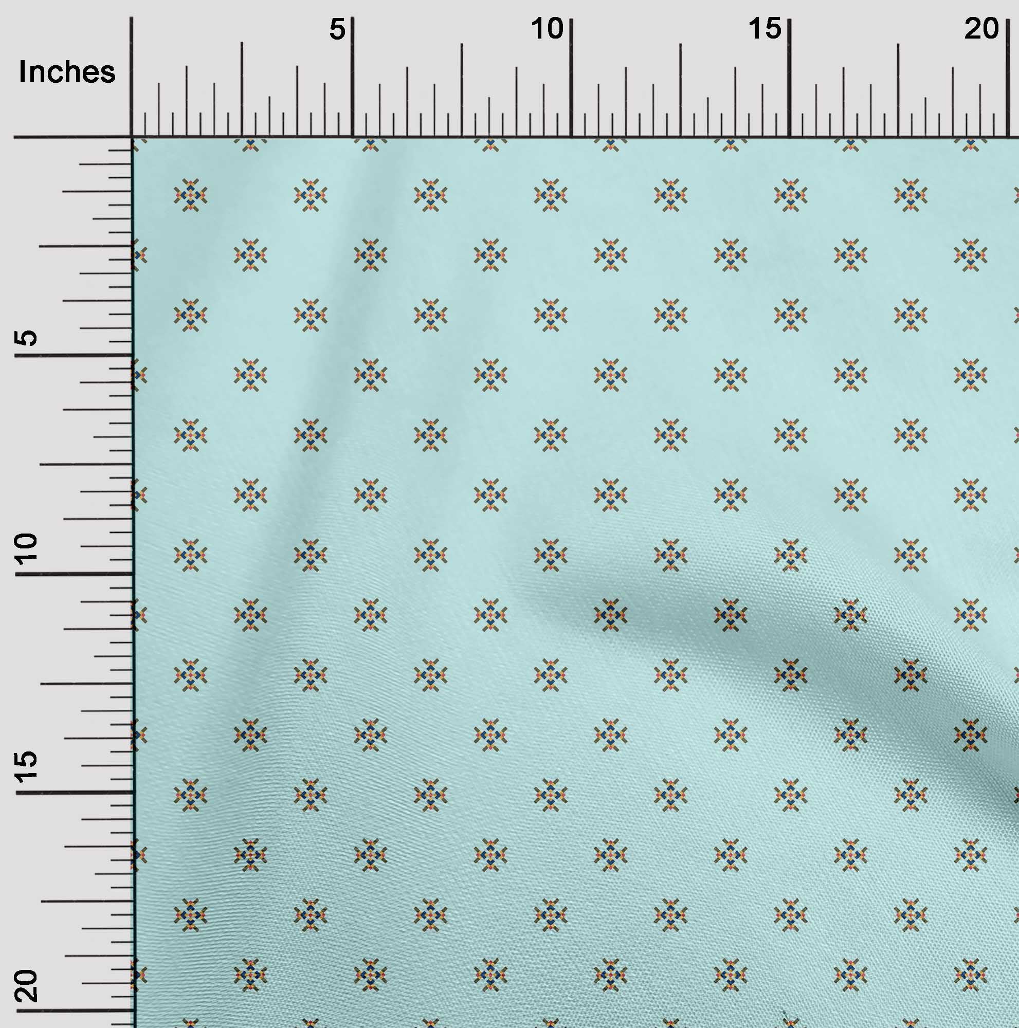 oneOone Cotton Jersey Baby Blue Fabric Diamond Shape Small Sewing ...