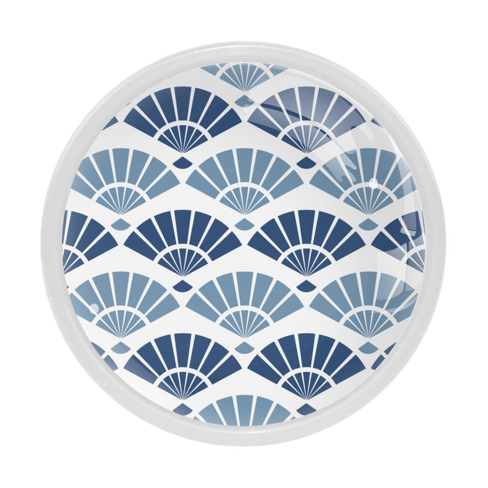 4 Pcs Fan Pattern Knobs for Kitchen Cabinet Cupboard Dresser Bookcase ...