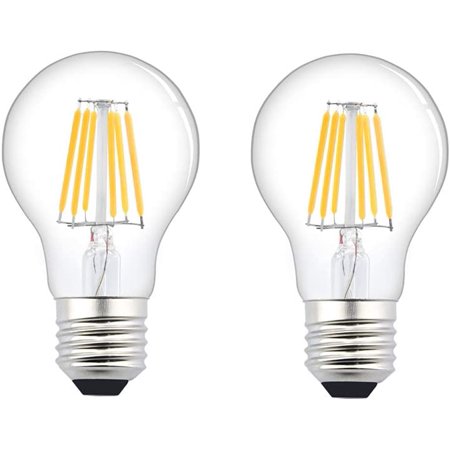 AC/DC 12V-36V A19 LED Filament Bulb, A60 E26 LED Light Bulb 12V Car RV Light 60W Halogen ...