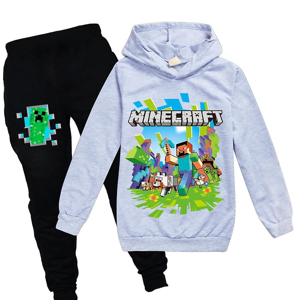 Minecraft Tracksuit Set Kids Pullover Hoodie Sweatshirt Hooded Tops ...
