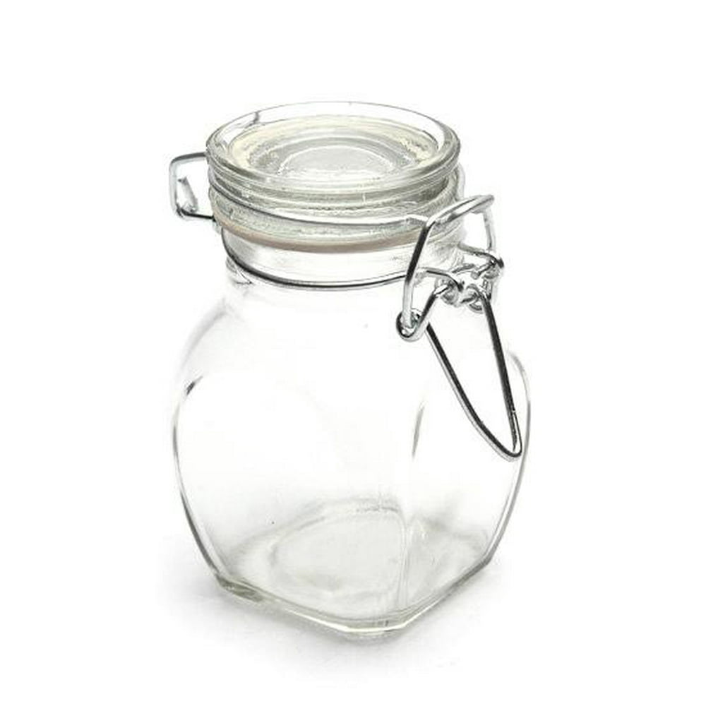 Hinge Cylinder Locking Lid Jar, 3-1/2-inch - Walmart.com - Walmart.com
