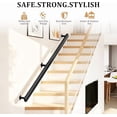 Black Wall Mount Adjustable Metal Stair Handrail, Non-Slip Safety Rail ...