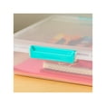 Iris Latch Lid Storage Box Clear/Sea Foam (COB-6) 301158 - Walmart.com