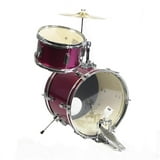 GP Percussion Beginner's 3-Piece Junior Drum Set, Music Instrument for ...