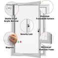 36"x24" Enclosed Bulletin Board, Outdoor Lockable Weather-Resistant ...