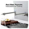 Black Brushed Chrome Brass Wall Mounted Pot Filler Faucet Swivel ...