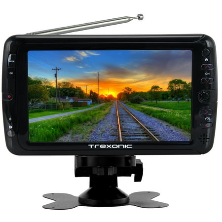 Trexonic Portable Ultra Lightweight Rechargeable Widescreen 7" LED TV ...