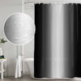 Black Grey Ombre Shower Curtain Set with Hooks, Modern Abstract ...