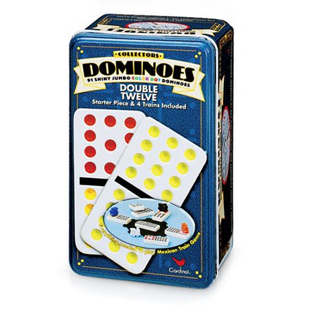 Double Twelve Mexican Train Dominoes in Tin - Walmart.com