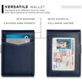 Serman Brands Slim Money Clip Wallet Atlantic Blue RFID Blocking ...