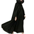 Floleo Women Hooded Long Cloak Open Front Extended Trench Coat ...