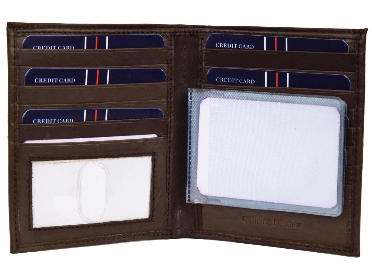 WLT-100 - Bacci Men's Hipster Genuine Leather Bifold Wallet - Walmart.com