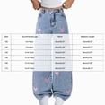 CAUYDY Girls Baggy Jeans Heart Print Distressed Denim Pants Elastic ...