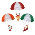 Soikfihs Parachute Decoration Christmas Snowman Pendants Scene Santa ...