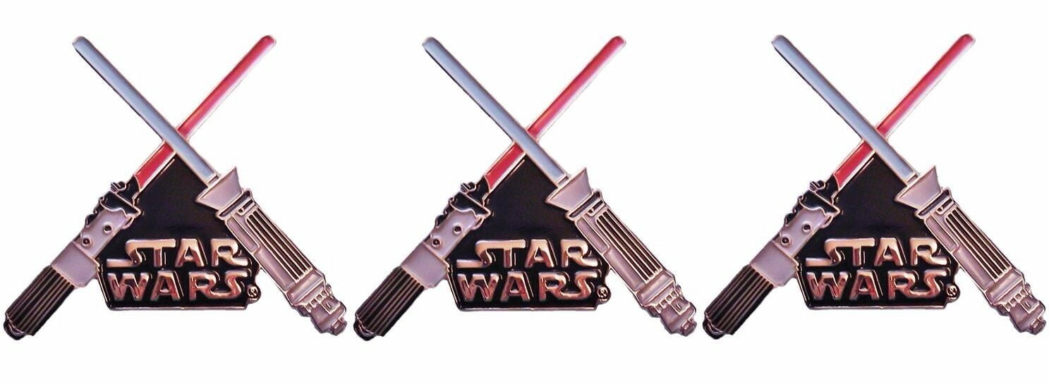 Star Wars Crossed Lightsabers Enamel Metal Pin Set of 3 Pins - Walmart.com