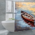 Abstract Fish Boats Reflection Shower Curtain 70.8x70.8 Inch,Bathroom ...