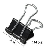 "Staples Small Metal Binder Clips, Black, 0.75"" Size, 0.38"" Capacity ...