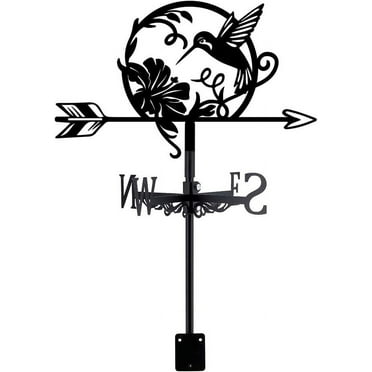 Iron Weather Vane Wind Direction Outdoor Garden Stake Farm Roof Mount ...