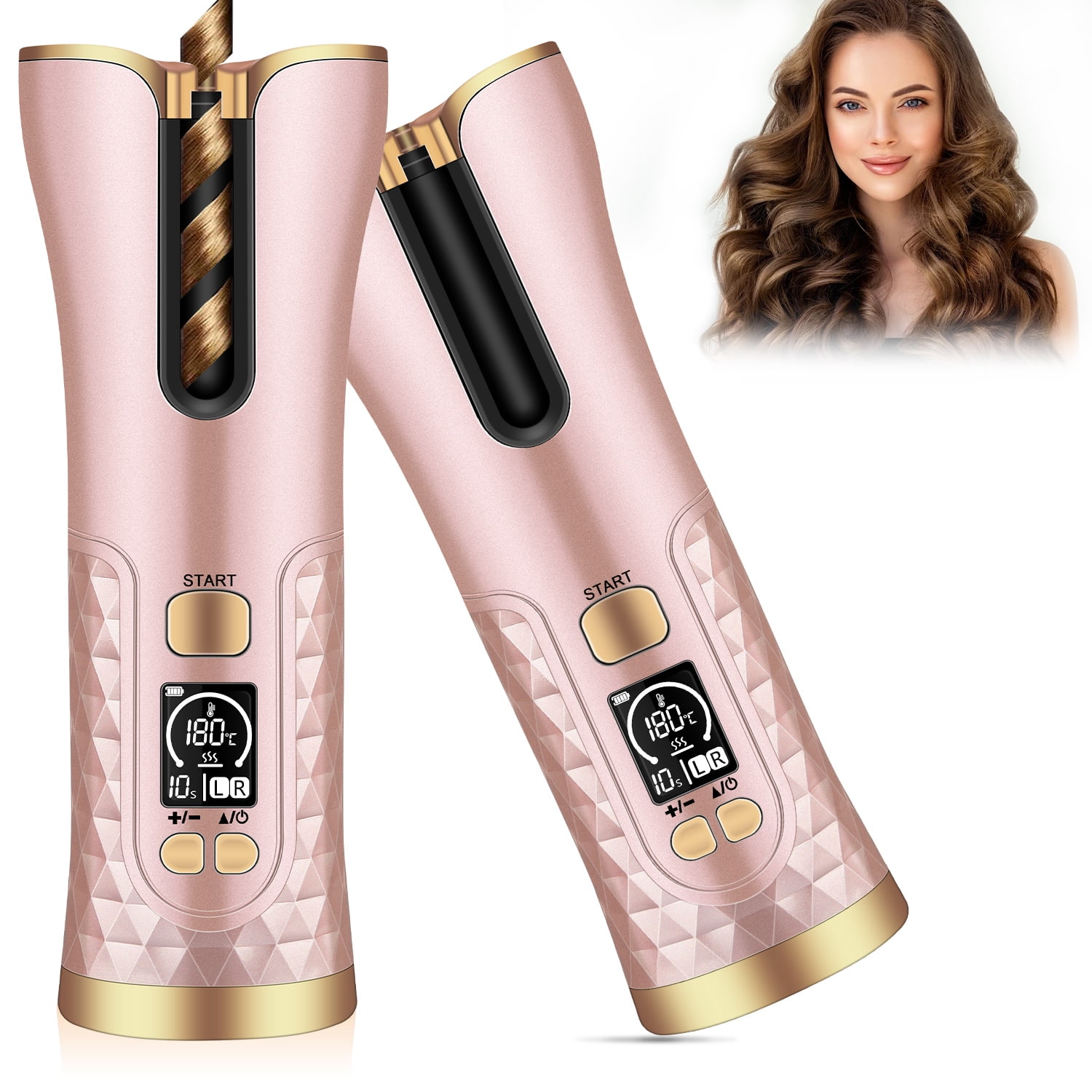 SEREED Cordless Auto Hair Curler, Automatic Hair Curler, Auto Curling ...