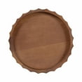 Kate and Laurel Lissi Decorative Round Tray with Wavy Design, 15 Inch ...