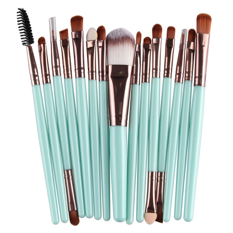 Makeup Brushes 15pcs, JANDEL Professional Makeup Brush Set, Kabuki Face ...
