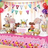 4 Pack Candy Land Tablecloths 86 x 51 Inch Lollipop Plastic Tablecloths ...