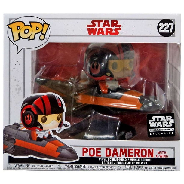 Funko POP! Star Wars Poe Dameron with X-Wing Vinyl Bobble Head ...