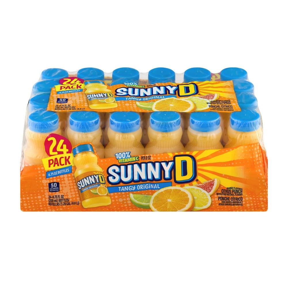 SUNNY D Tangy Original Orange Flavored Citrus Punch, 6.75 oz, 24 Count ...